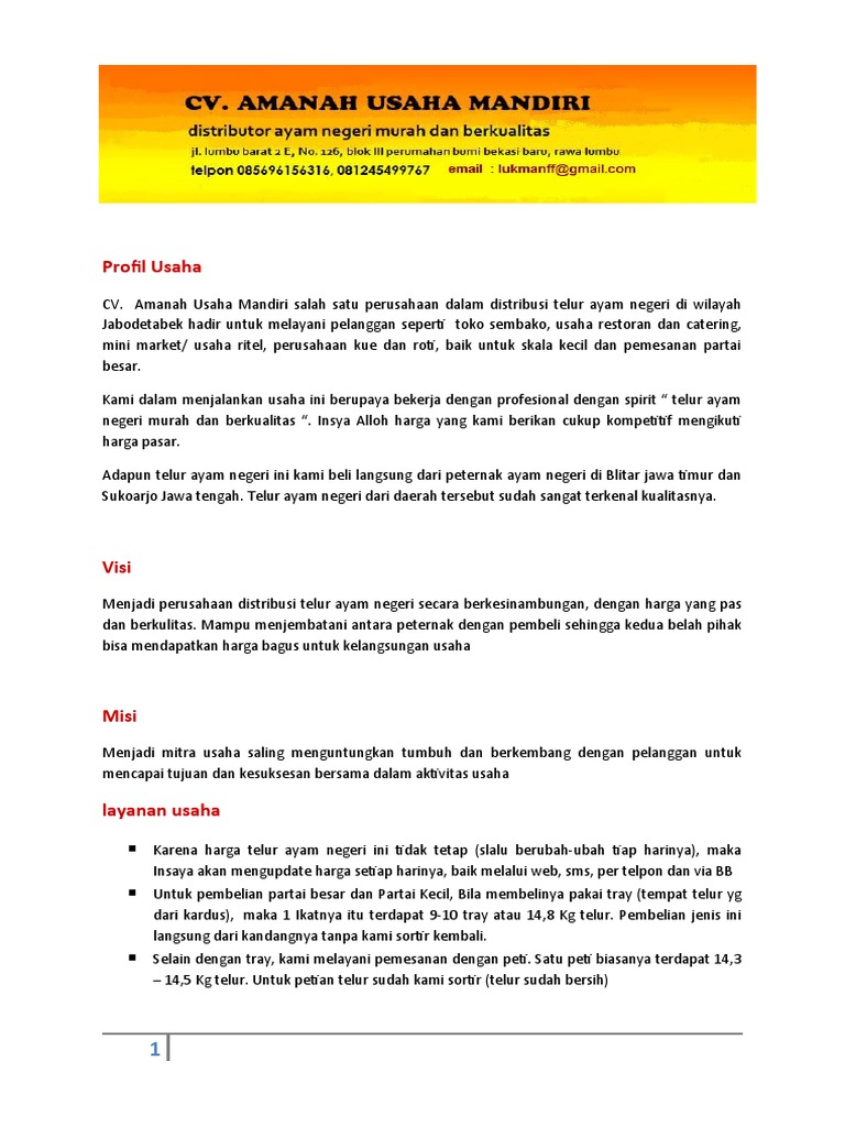 Company Profile CV Amanah | PDF