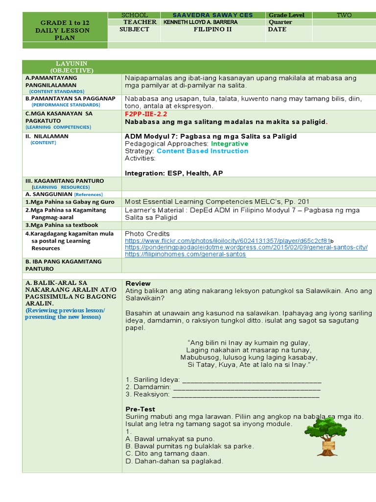 GRADE 2 FILIPINO CO 1 Version 1 | PDF