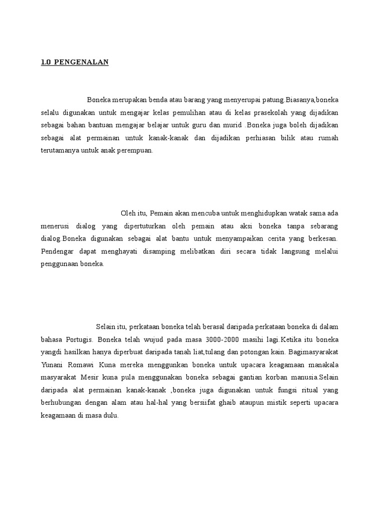 Tugasan1 (Boneka Kraf Tangan) | PDF