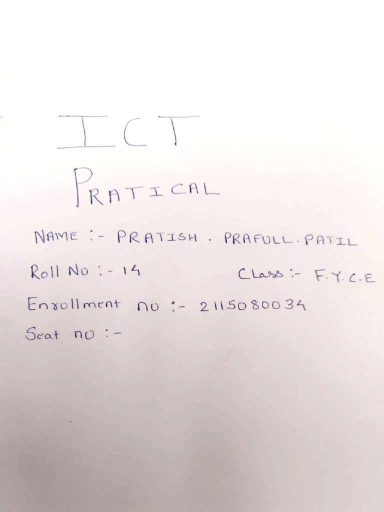 ICT Manual | PDF
