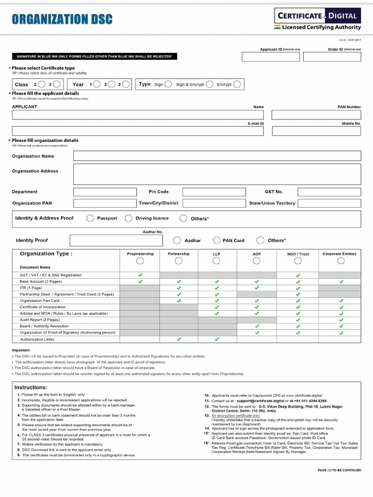 Organization Form | PDF