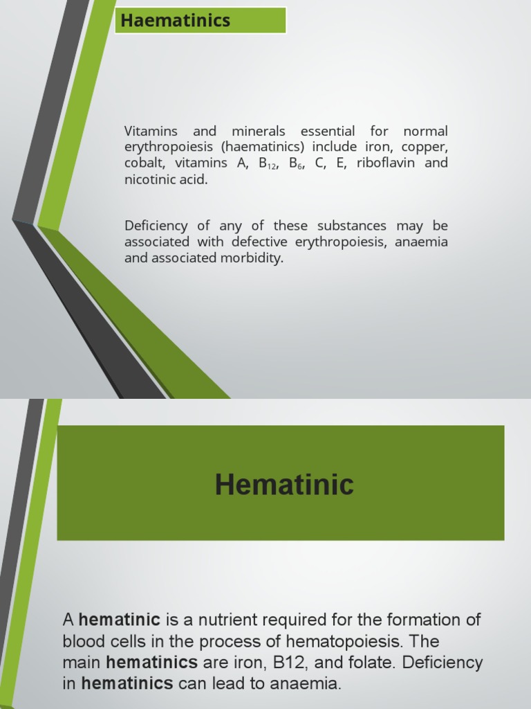 Classification of Haematinics and Agents | PDF | Chemical Substances ...
