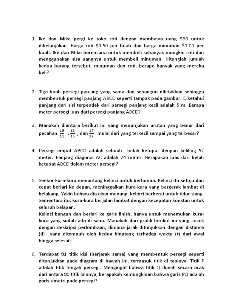 Soal AMC8 2019 Terjemahan | PDF