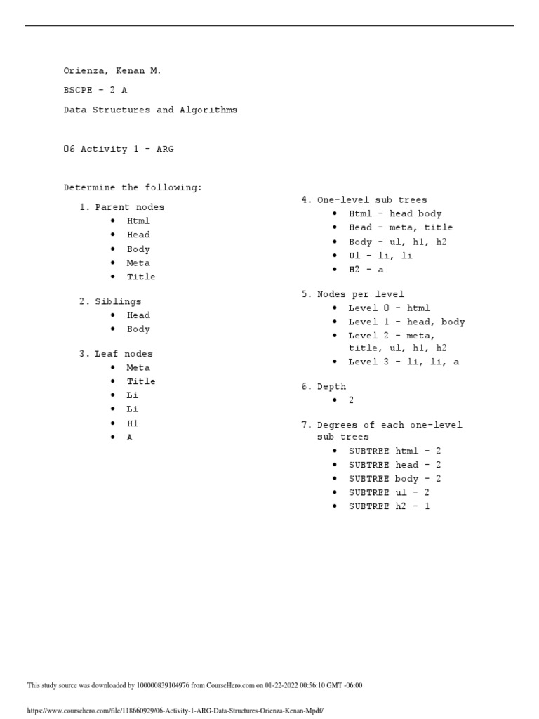 06 Activity 1 ARG Data Structures Orienza Kenan M PDF | PDF ...