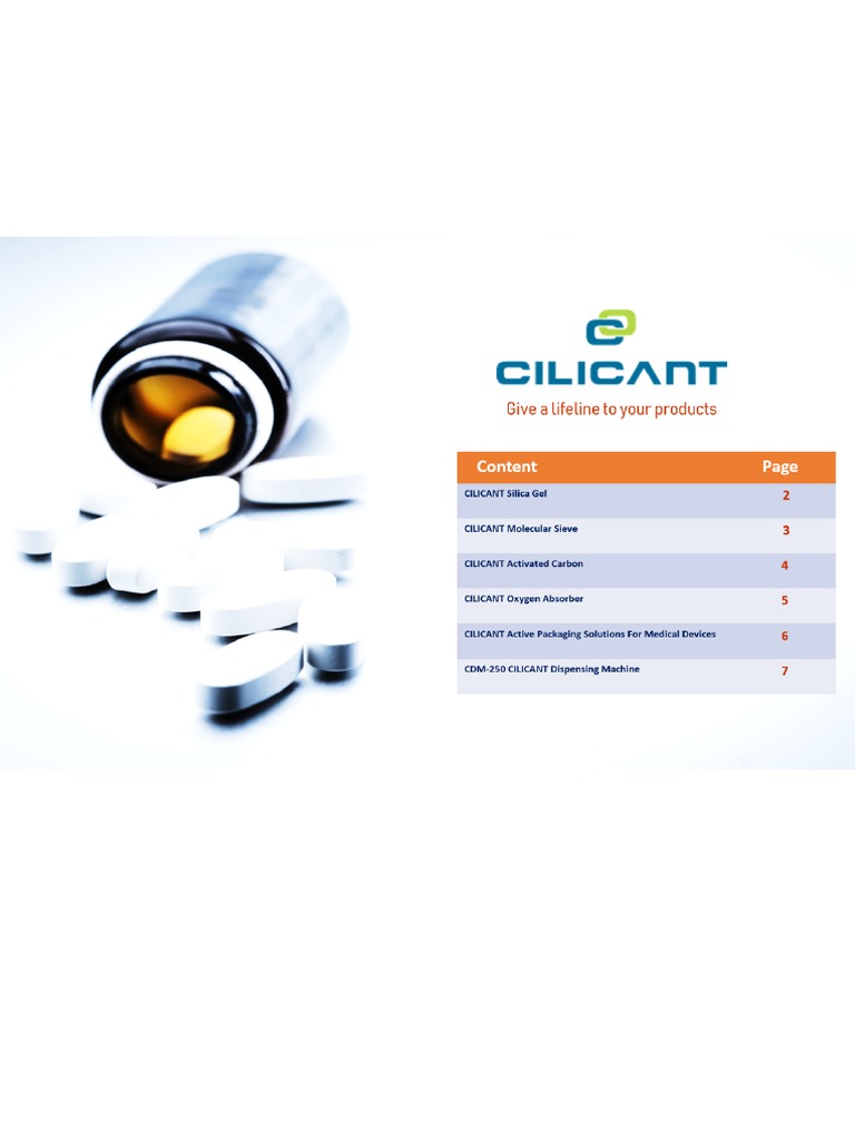 Cilicant - Brief Introduction | PDF | Adsorption | Food And Drug ...