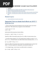 Asce 7-05, 10 Seismic Load Calculation | PDF | Structural Load | Shear ...