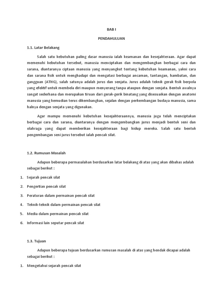 Makalah Pencak Silat | PDF