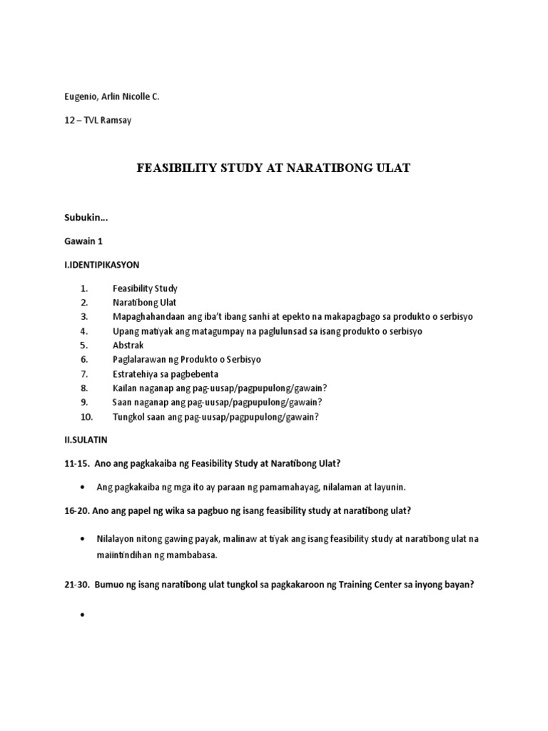 Feasibility Study | PDF