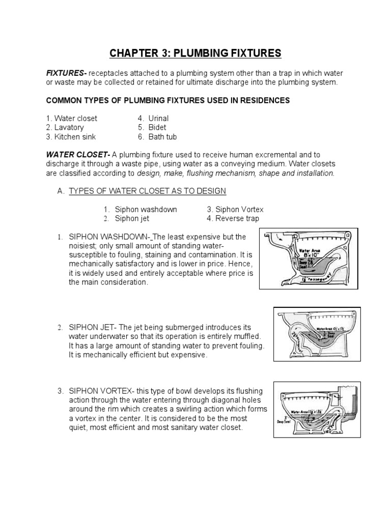 Chapter 3 Plumbing Fixtures | PDF | Building Engineering | Hydrology