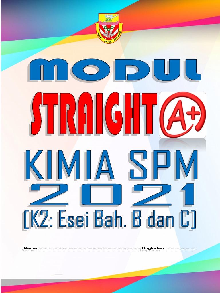 Modul Straight A+ Kimia 2021 | PDF