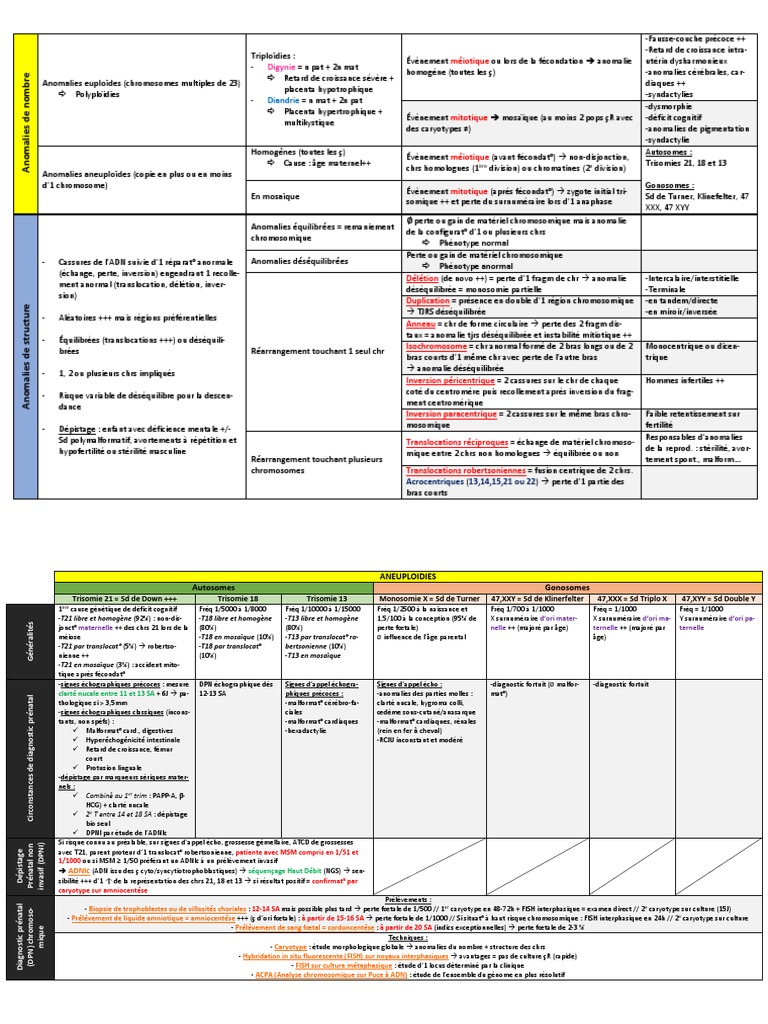 Monosomie partielle 9p et anomalies génétiques | PDF | Génétique ...