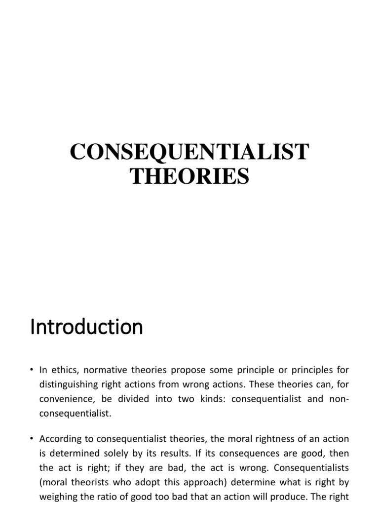 5 Consequentialist | PDF | Psychological Egoism | Utilitarianism