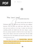 Script of The Last Leaf | PDF