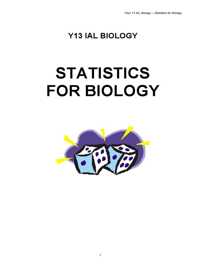 Year 13 IAL Biology Statistics Guide | PDF | Statistical Hypothesis ...
