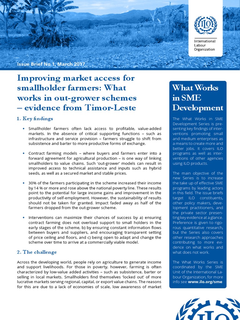 Improving Market Access For Smallholder Farmers: What Works in Out ...