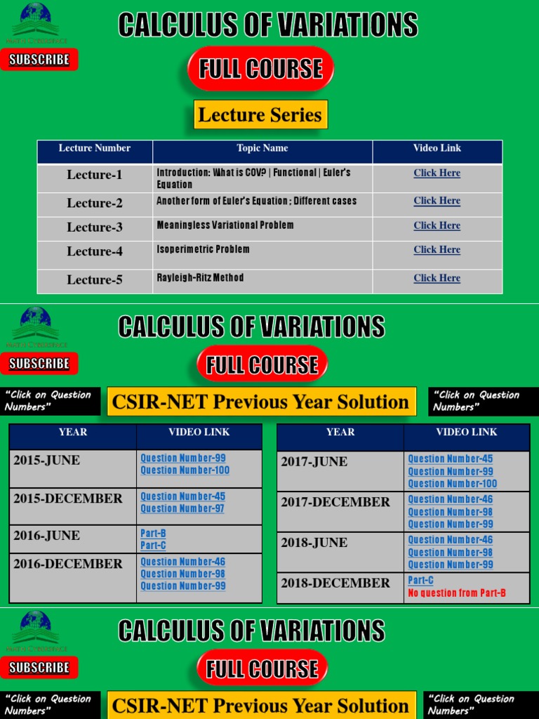 Full Course of Calculus of Variations by Math Cyberspace | PDF | Calculus Of Variations ...