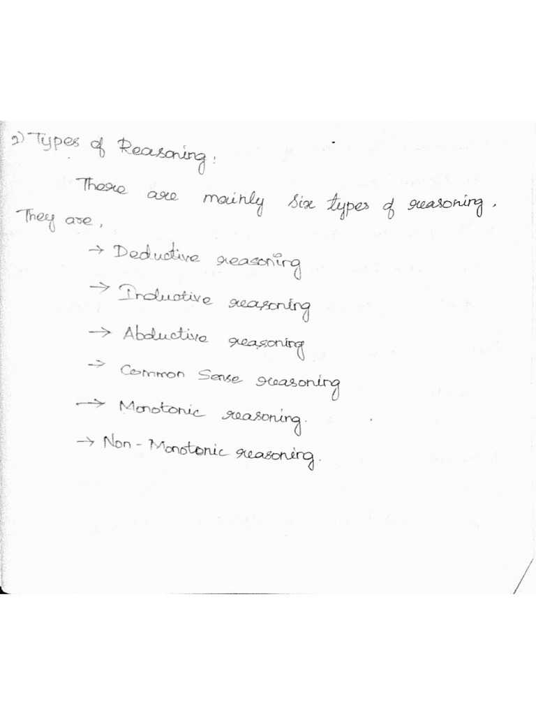 Types Of Reasoning PDF