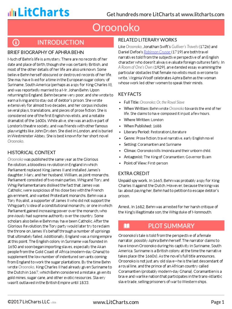 Oroonoko: Intr Oduction | PDF | Slavery