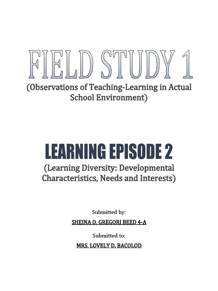 FS1 EP2 (Gregori, BEED 4-A) - 1 | PDF | Teachers | Cognition