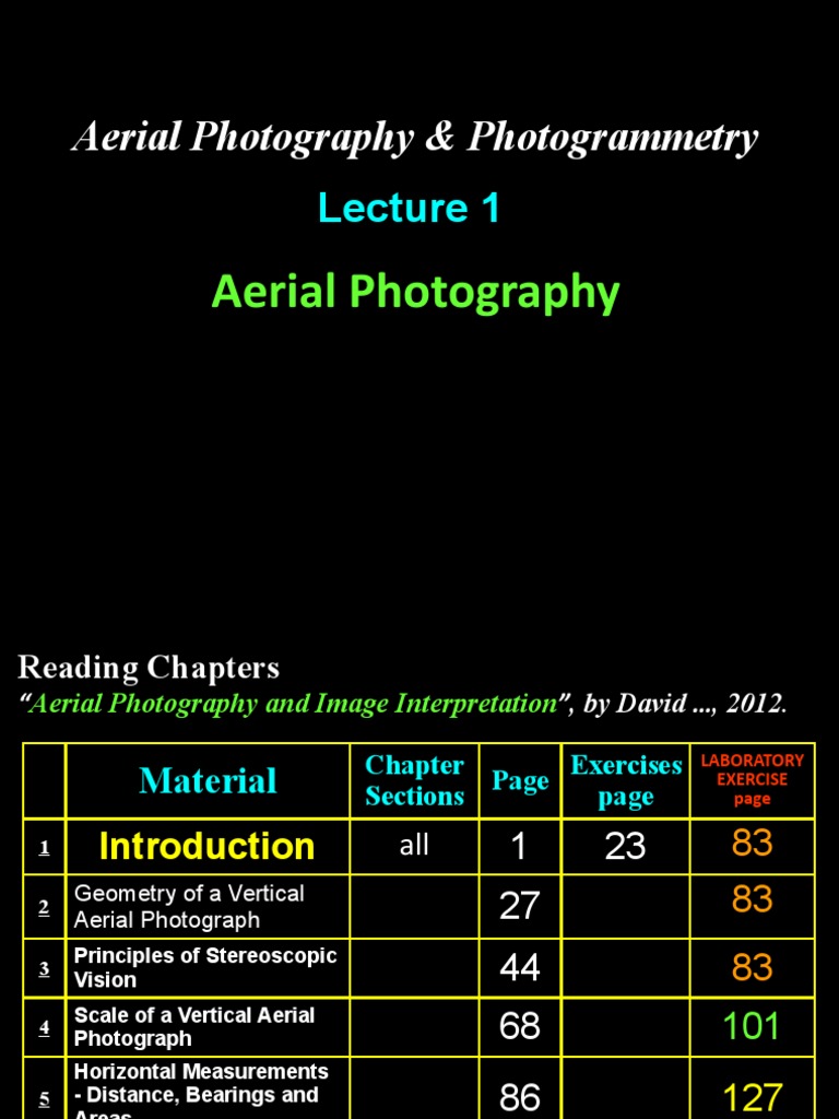 Lecture 2 - Aerial Photography | PDF | Aerial Photography | Satellite ...