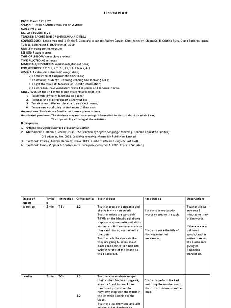 Lesson Plan - I'm Going To The Museum | PDF | Lesson Plan | Teaching