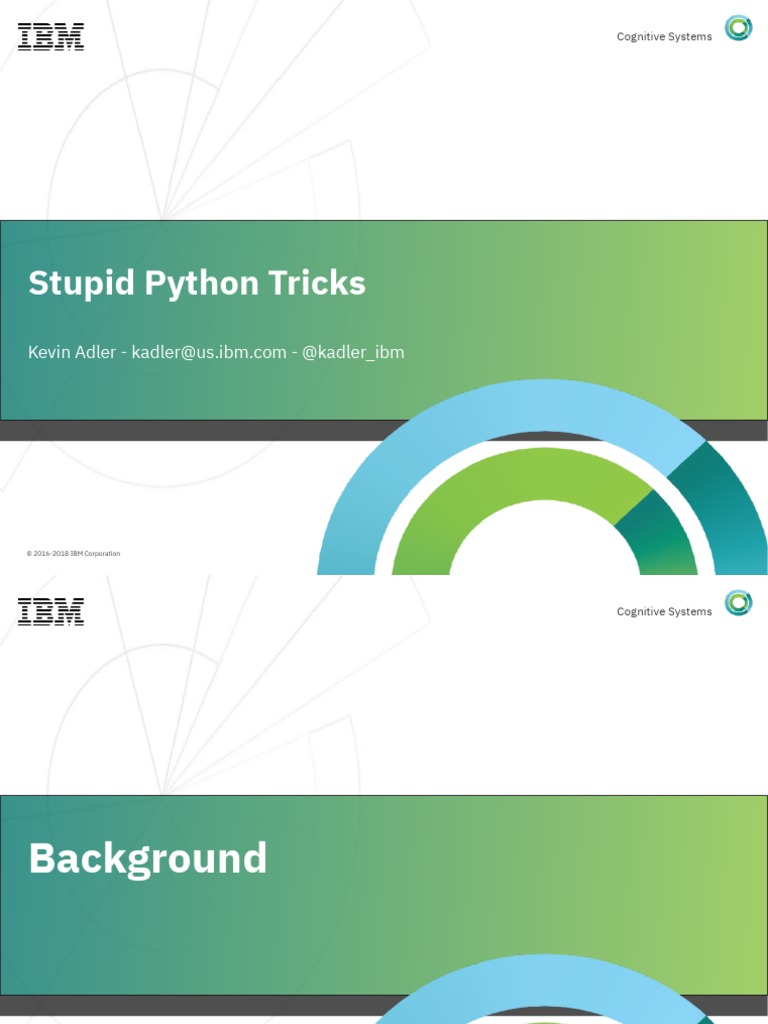 Stupid Python Tricks | PDF | Ibm System I | Parsing