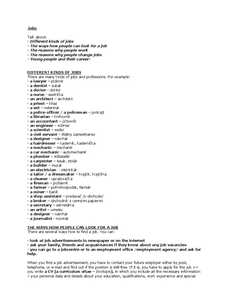 Jobs | PDF | Employment