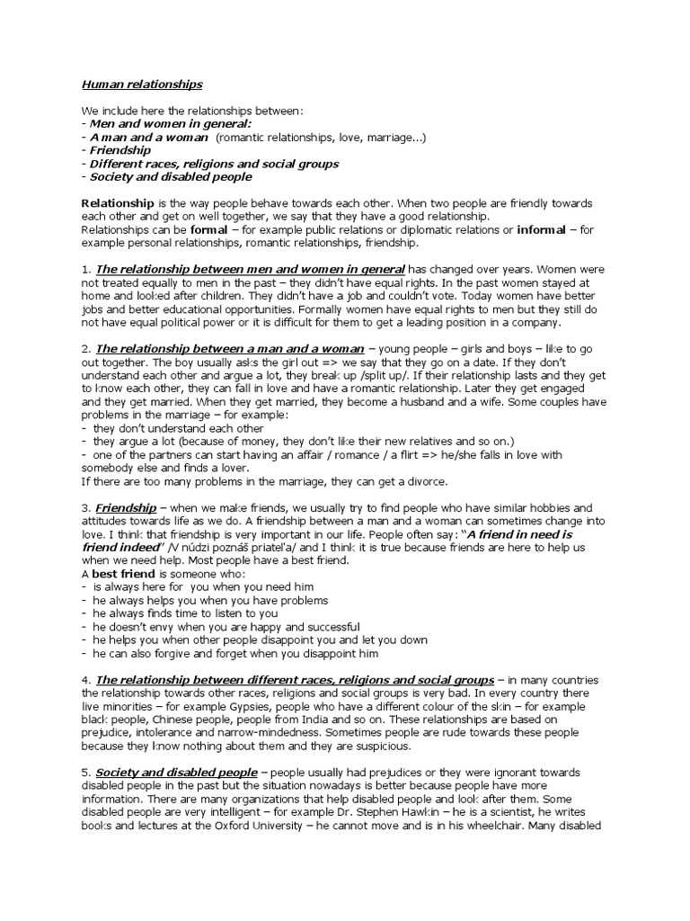 Human Relationships | Descargar gratis PDF | Love | Friendship Human Relationships | Descargar gratis PDF | Love | Friendship