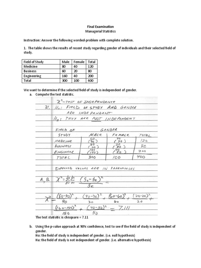 Managerial Statistics | PDF | P Value | Confidence Interval