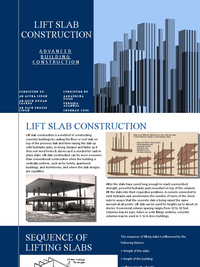 Lift Slab Construction | PDF | Concrete | Elevator