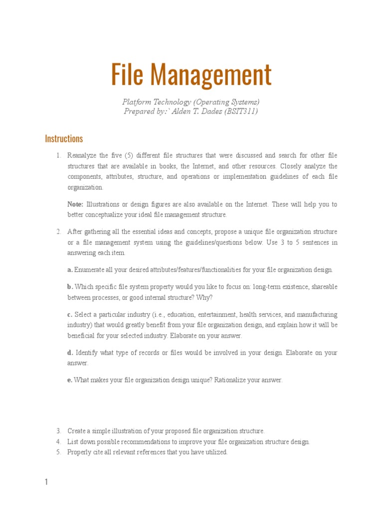 File Management (Plattech) | PDF | Computer File | Database Index