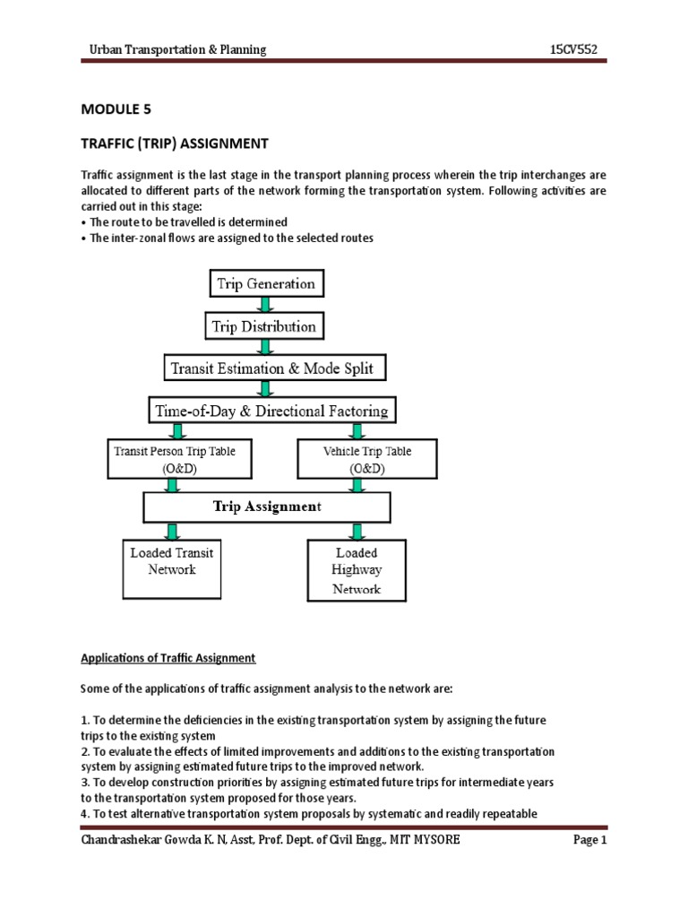 Traffic (Trip) Assignment | PDF | Traffic | Applied Mathematics