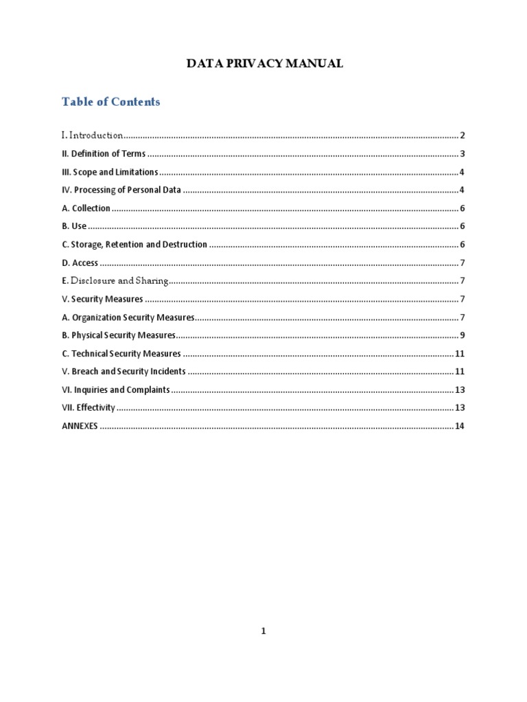 A Comprehensive Guide to Data Privacy Compliance: An Annotated Outline ...