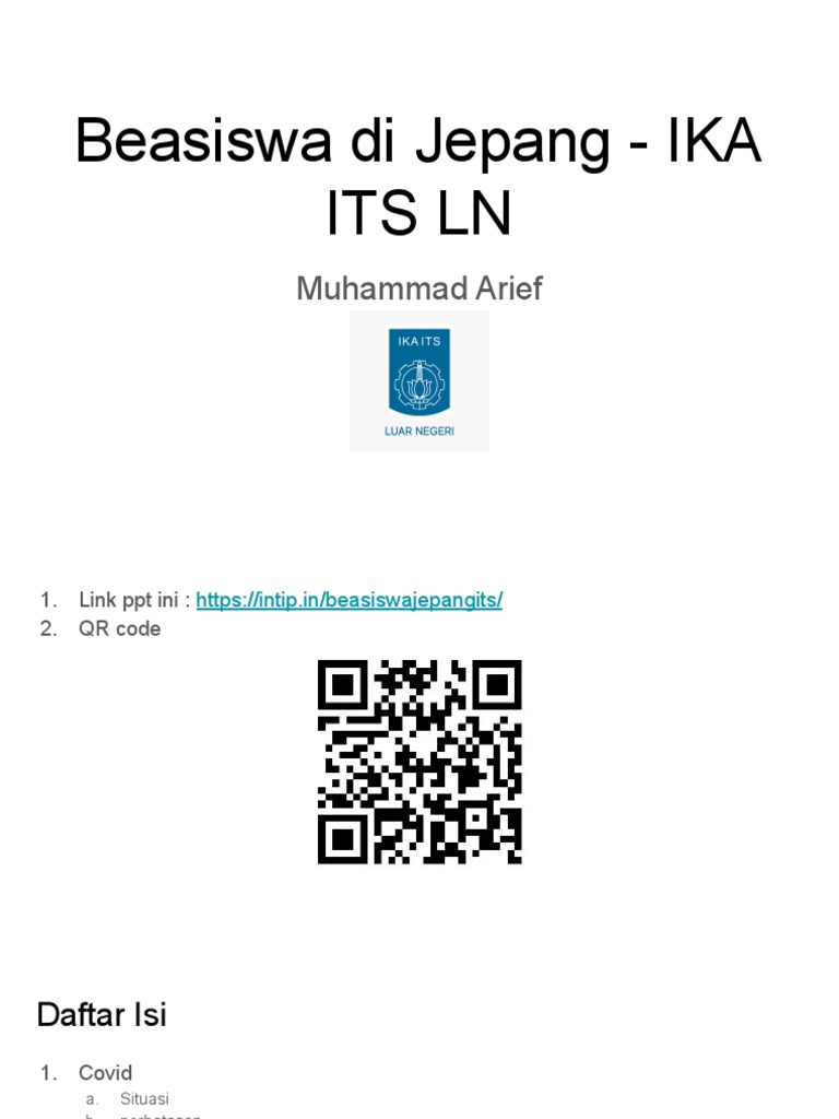 Beasiswa Di Jepang - IKA ITS LN | PDF