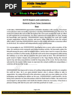 ESL Speaking Report Card Comments | PDF | Phonics | English Language