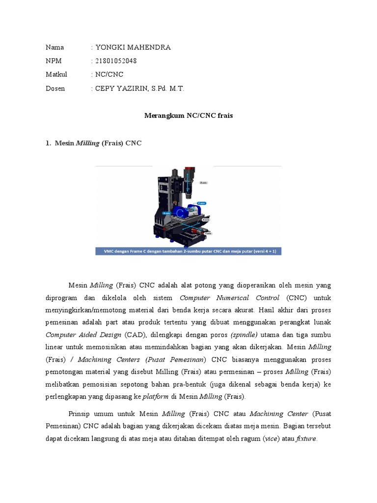 Yongki Merangkum CNC | PDF