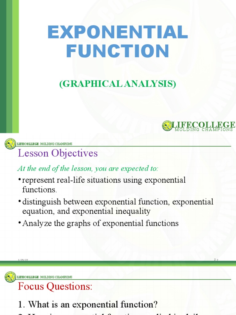 Exponential Function: (Graphical Analysis) | PDF | Exponential Function ...