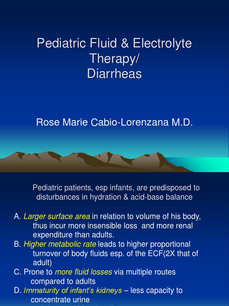 Fluid and Electrolytes | PDF | Diarrhea | Dehydration
