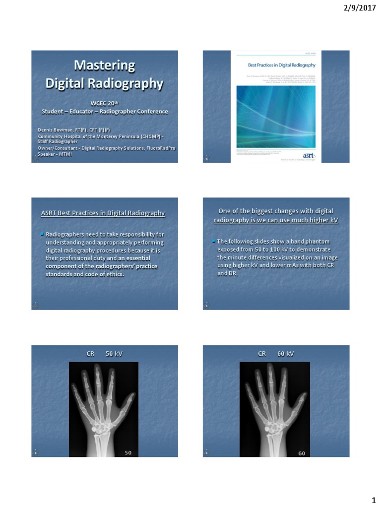 Mastering Digital Radiography: Wcec 20 Student - Educator ...