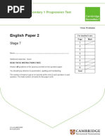 English Stage 7 P1 QP | PDF