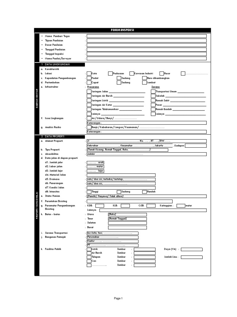 Form Inspeksi