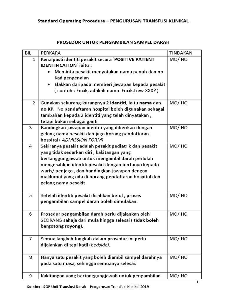 Panduan Transfusi Klinikal | PDF