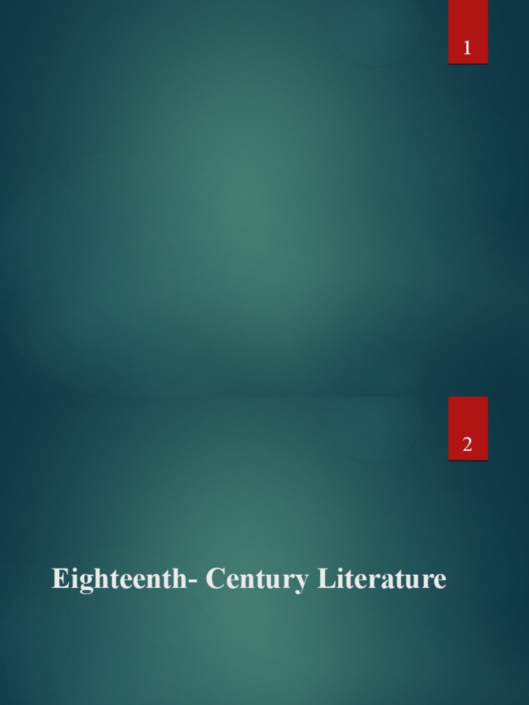 The Rise and Characteristics of 18th Century English Literature | PDF | Reason | Age Of ...