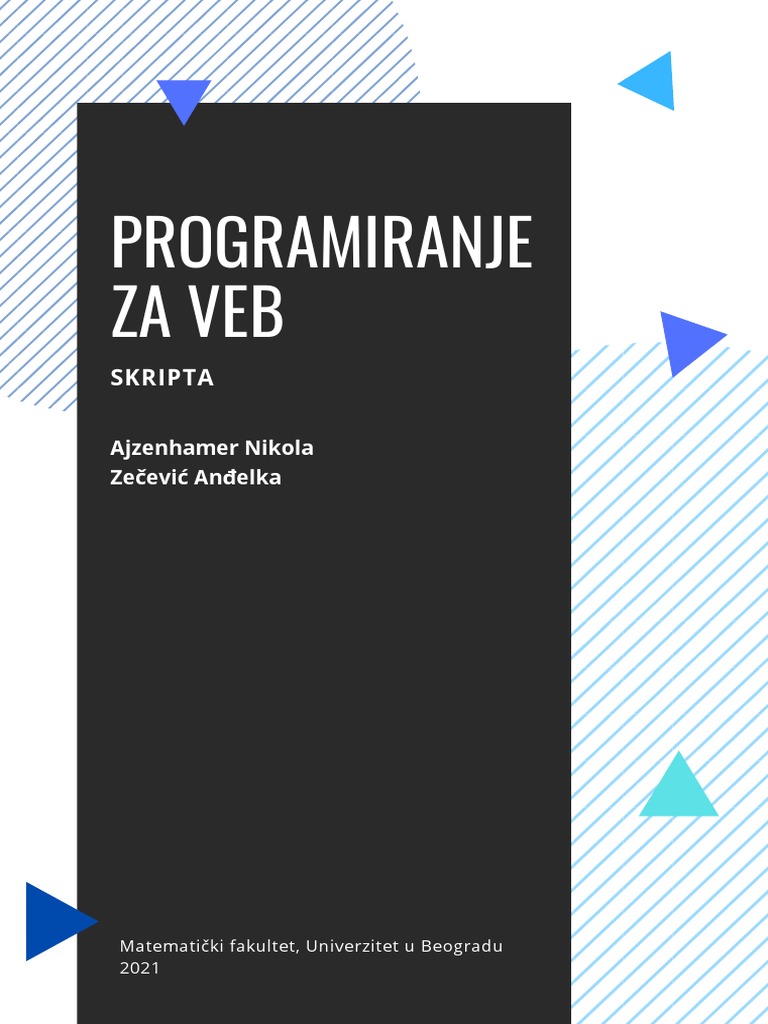 Programiranje Za Veb: Skripta | PDF
