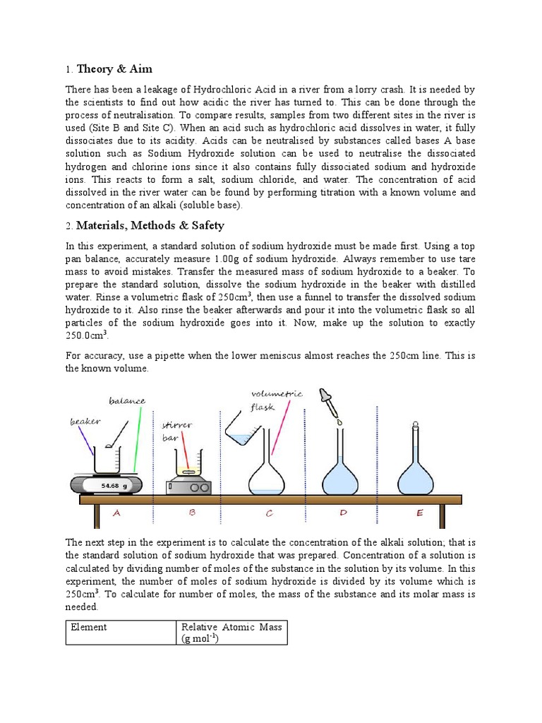 Titration Lab Report | PDF | Mole (Unit) | Chemistry