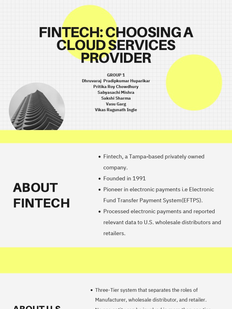Fintech: Choosing A Cloud Services Provider | PDF | Cloud Computing | Software As A Service
