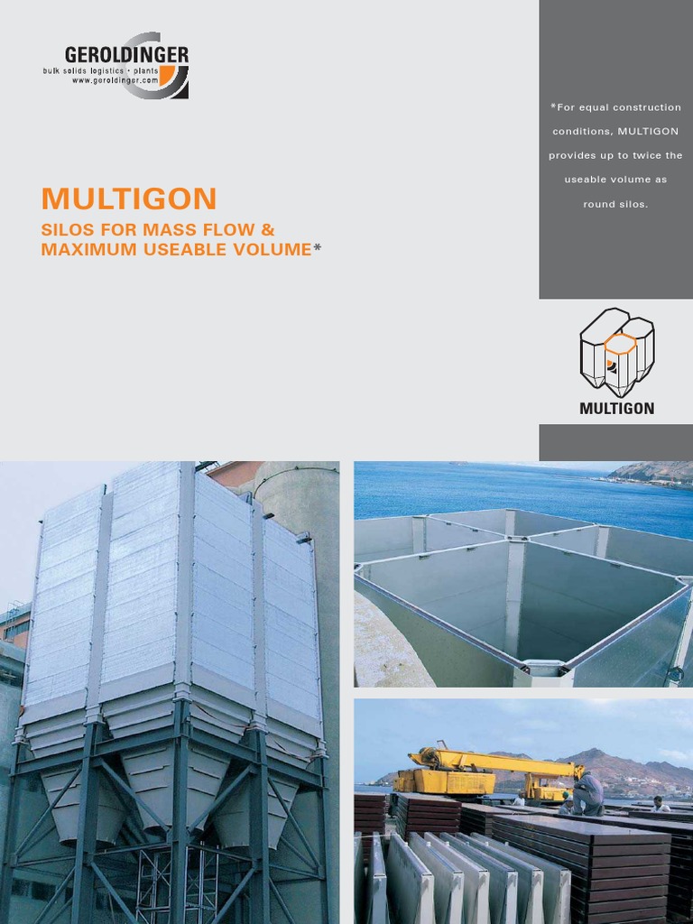 Multigon: Silos For Mass Flow & Maximum Useable Volume | PDF | Solid ...