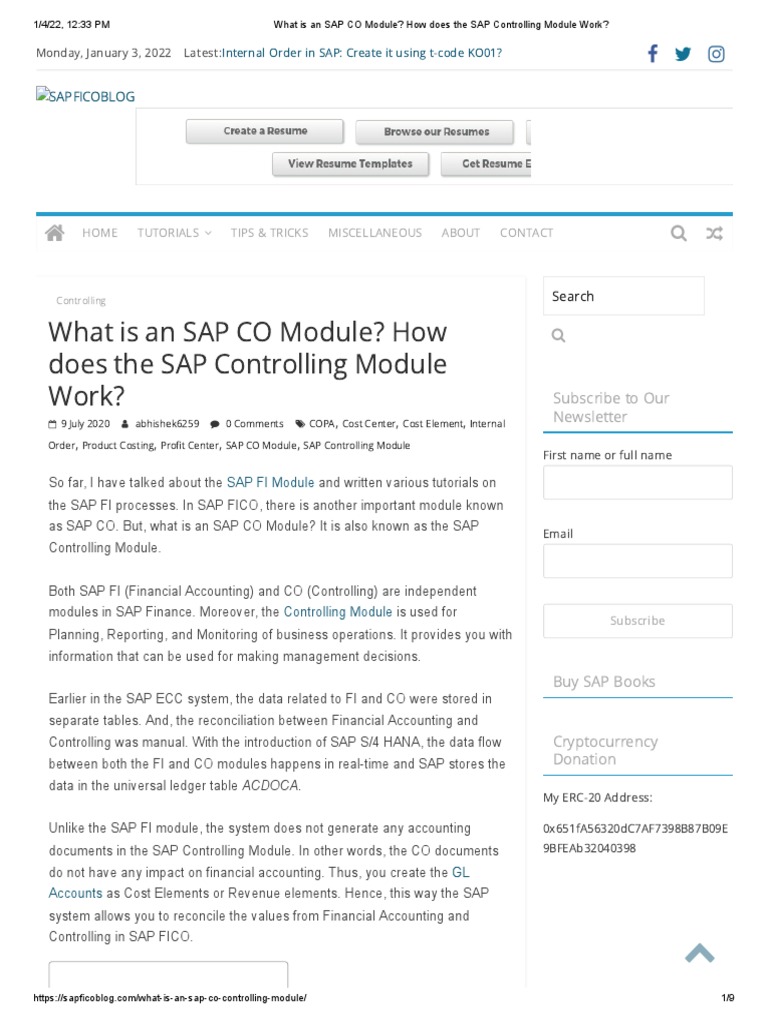What Is An SAP CO Module - How Does The SAP Controlling Module Work ...