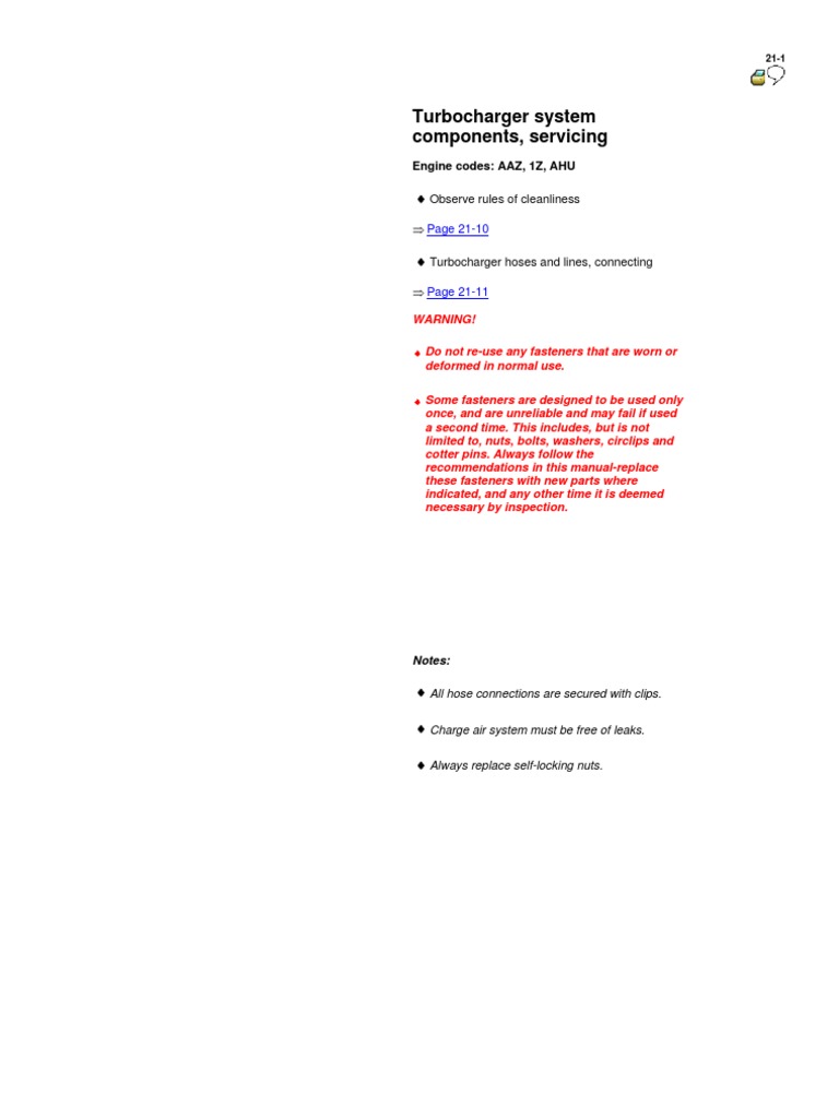 Aaz 1z Ahu Turbocharger Syst | PDF | Turbocharger | Fuel Injection