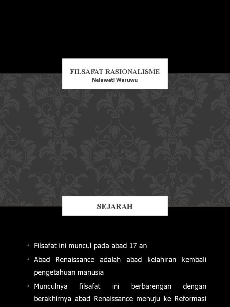 Filsafat Rasionalisme | PDF